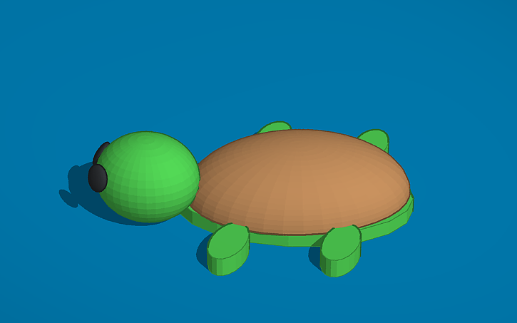 3D design turtle - Tinkercad