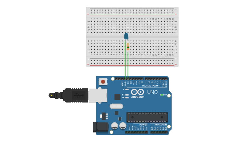 Circuit design Hello World Program - Tinkercad