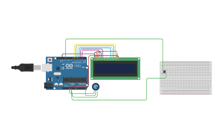 Circuit design ADC LCD Berhasil | Tinkercad