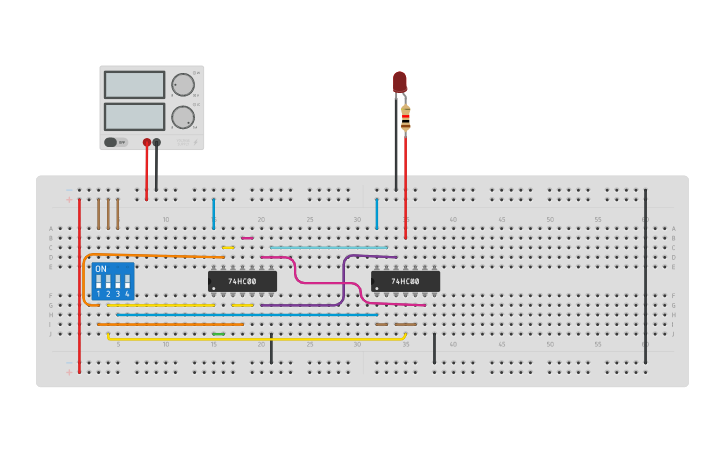 Circuit design Using NAND gate | Tinkercad