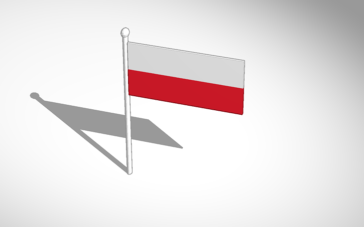 3D design Poland Flag - Tinkercad