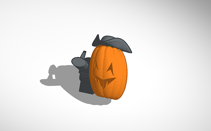 3D design gunner pumpkin - Tinkercad