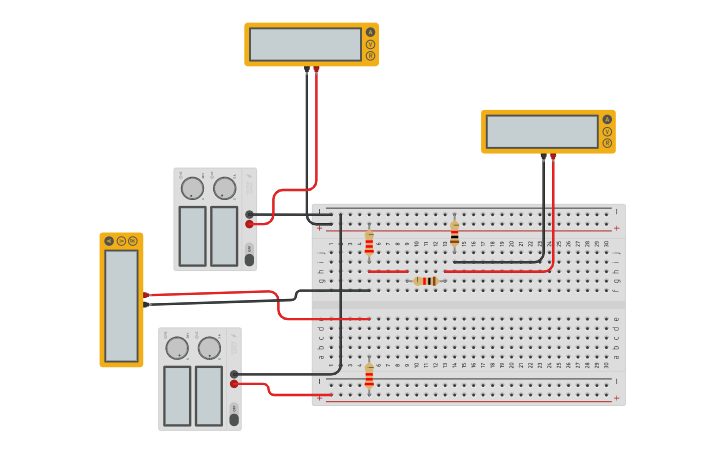 Circuit Design Lab1 Circuit1 With Ammeter Tinkercad