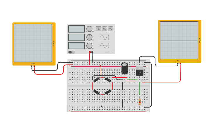 Circuit design AC - DC - Tinkercad