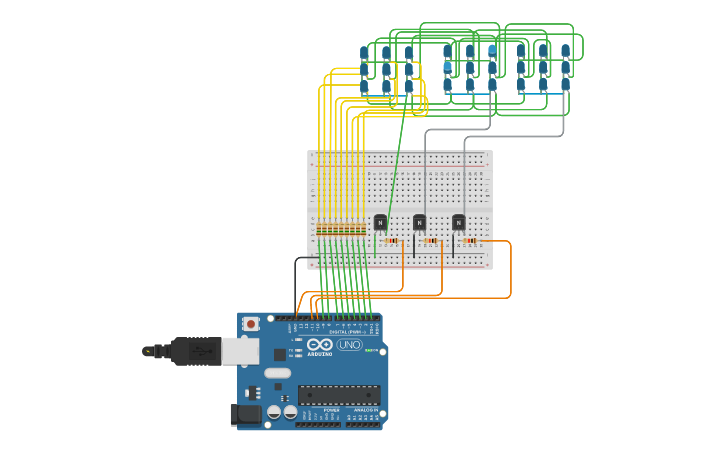 Circuit design cubo 3x3x3 | Tinkercad