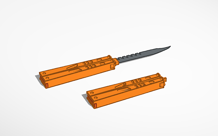 3D design balisong (rework for someone else) - Tinkercad