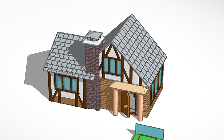 3D design Simple 'Tudor' Revival House - Tinkercad