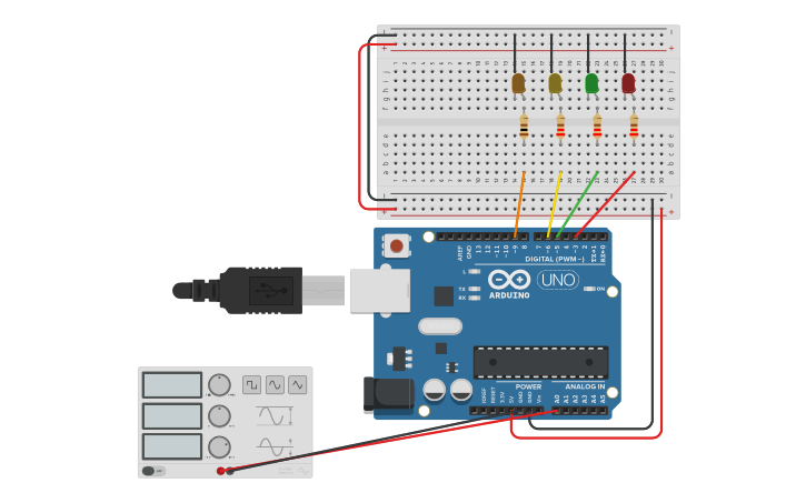 Circuit design ID - Arduino - Guião 3 - Tinkercad