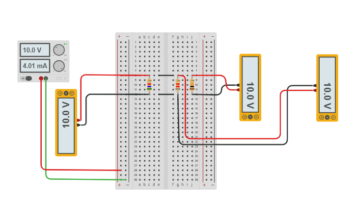 Circuit design Circuito Paralelo Voltaje - Tinkercad