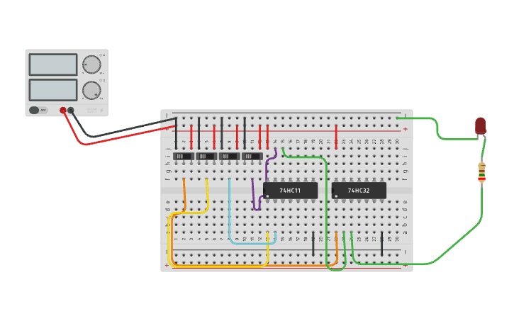 Circuit design Conversor analogico-digital - Tinkercad