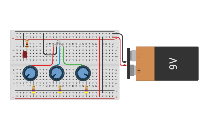 Circuit design cables - Tinkercad