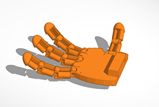 3D design robotic hand | Tinkercad