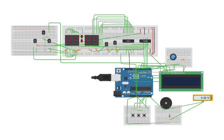 Circuit design relogio completo horas/minutos parte final - Tinkercad Circuit design relogio completo horas/minutos parte final - Tinkercad