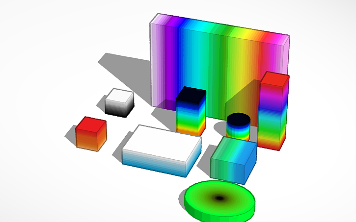 3D design gradient blocks | Tinkercad