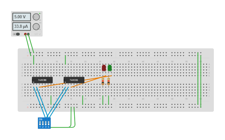Circuit design CPE Lab 7 Adders | Tinkercad