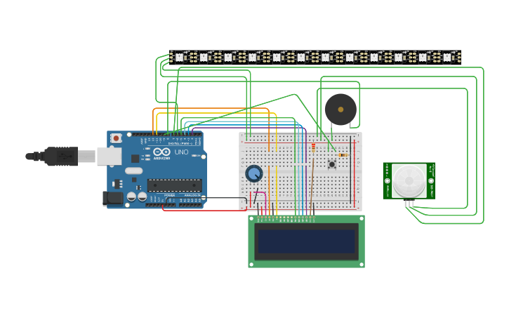 Circuit design Burglar Alarm | Tinkercad