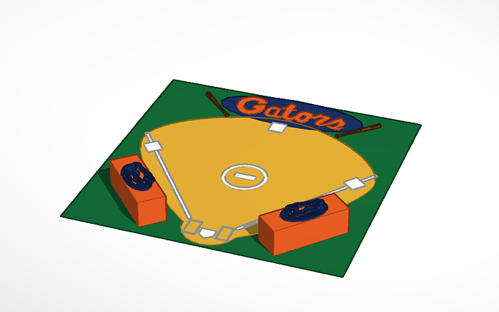 3D design gators softball field | Tinkercad