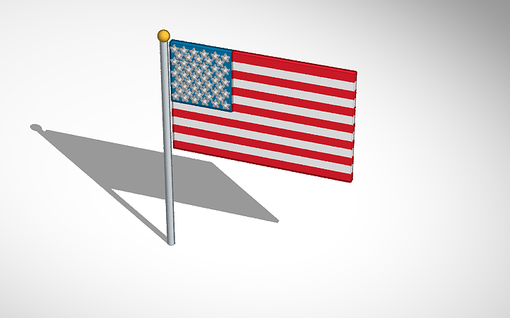 3D design American flag | Tinkercad