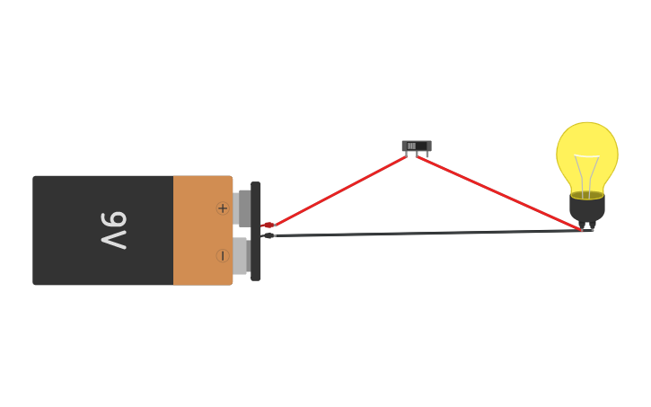Circuit design slide switch with bulb - Tinkercad