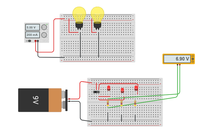 Circuit design circuito en paralelo | Tinkercad