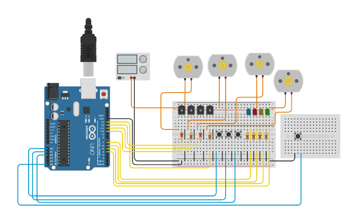 Circuit design Circuit3 Vending Machine - Tinkercad