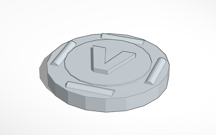 3D design VBUCK FORNITE - Tinkercad