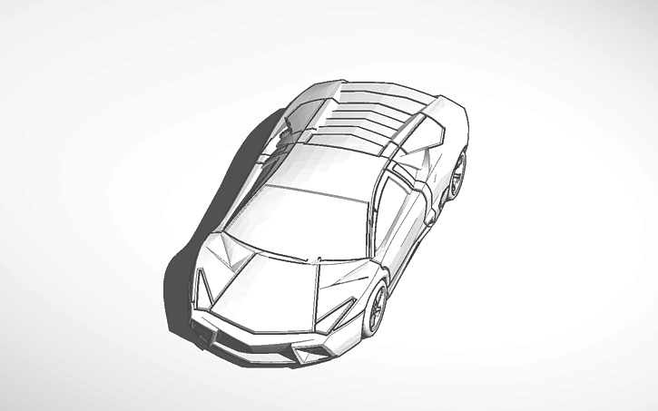 3D design Lamborghini Aventador - Tinkercad
