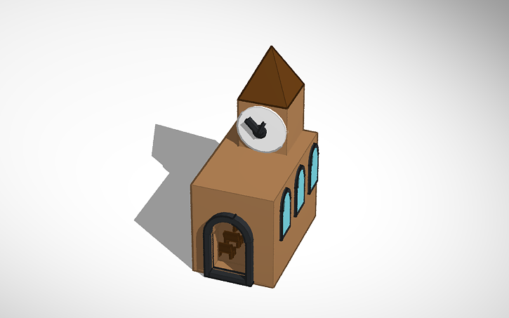 3D design churche tower - Tinkercad