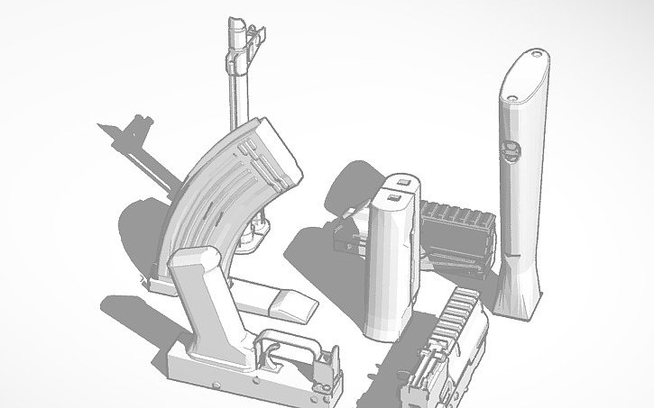 3D design Rifle de Asalto Kalashnikov RUSO de 7,62 × 39 mm - AKM AK-47 ...