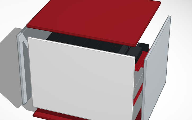 3D design rack 6u - Tinkercad
