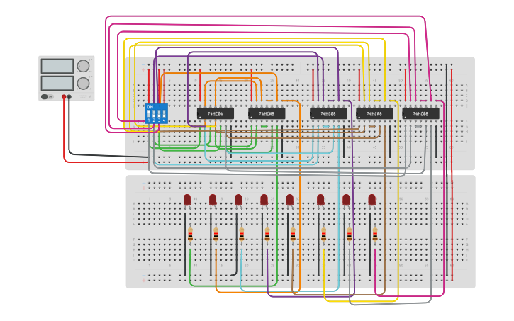 Circuit design Decoder - Tinkercad