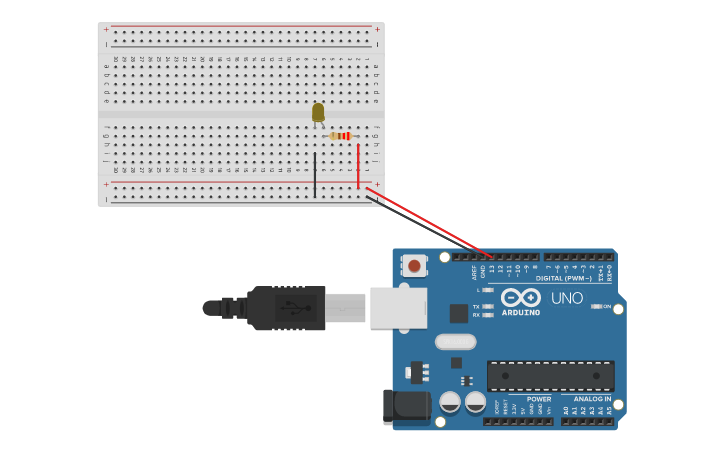 Circuit design LED INTERMITENTE - Tinkercad