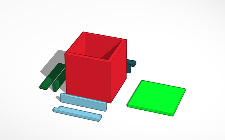 3D design Box with Sliding Lid - Tinkercad