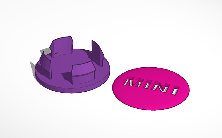 3D design mini cooper hubcap - Tinkercad