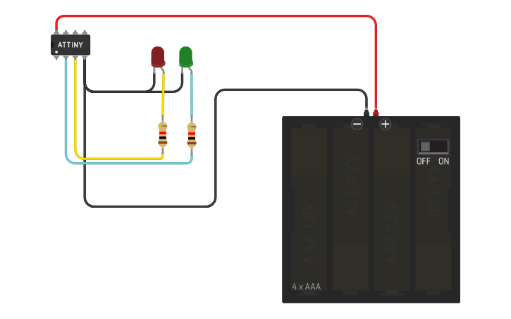 Circuit Design Attiny 85 Tinkercad