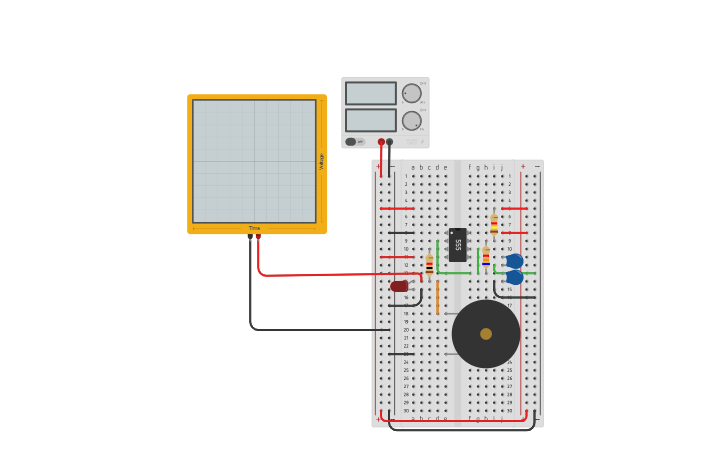 Circuit design 555 Timer Astable - Tinkercad