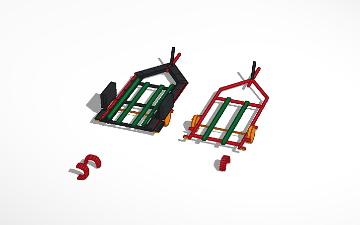 3D design boat trailer modification - Tinkercad