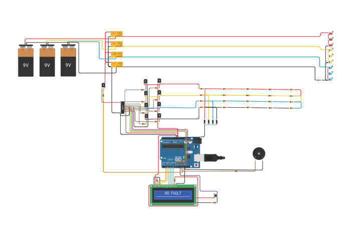 Circuit Design Three Phase Transmission Line Fault Detection System