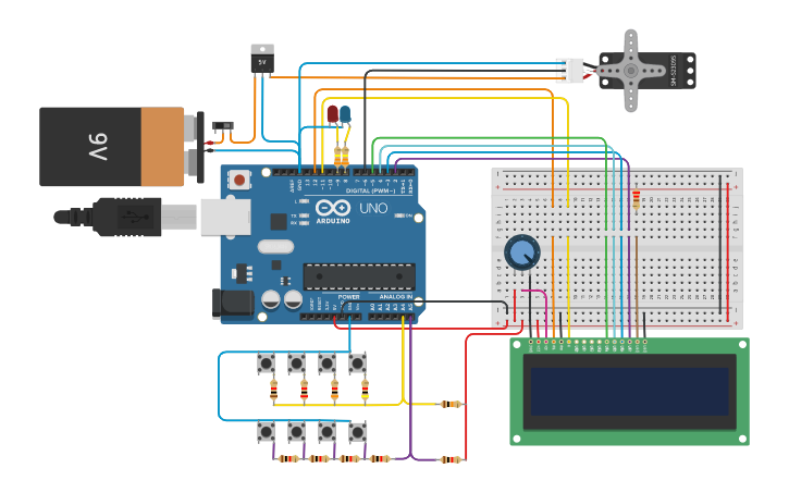 Circuit design Kurs Arduino UNO | Tinkercad