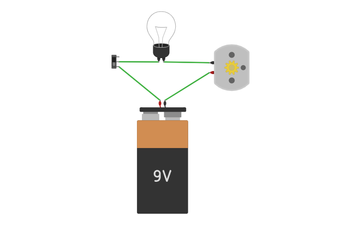 Circuit design Apagar y encender motor y bombilla | Tinkercad Circuit design Apagar y encender motor y bombilla | Tinkercad