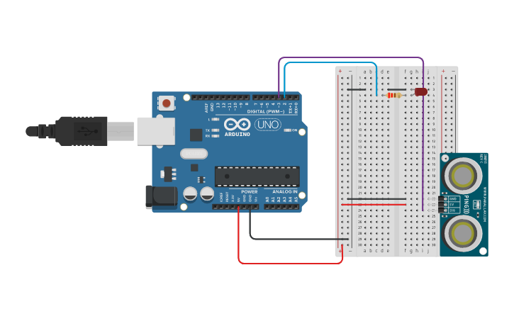 Circuit design detector de metales - Tinkercad