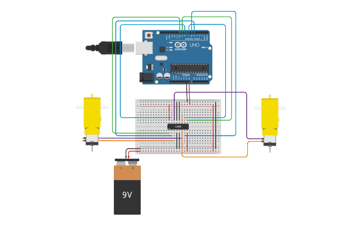 Circuit design mobile gyroscope - Tinkercad