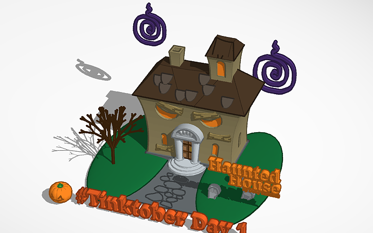 3D design Tinktober Day 1 - Haunted House - Tinkercad