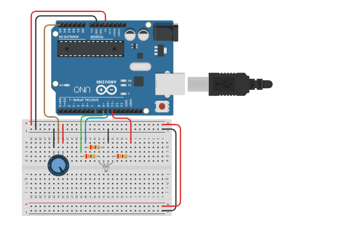 Circuit design LED_RGB_POTENZIOMETRO_140322 | Tinkercad