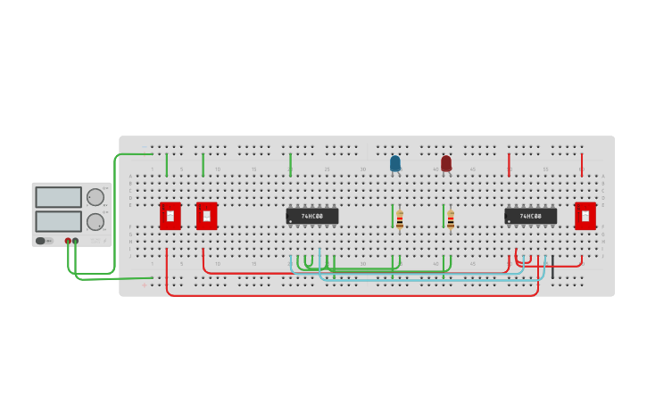 Circuit design ADE LAB 6:Flip-flop using nand gate | Tinkercad