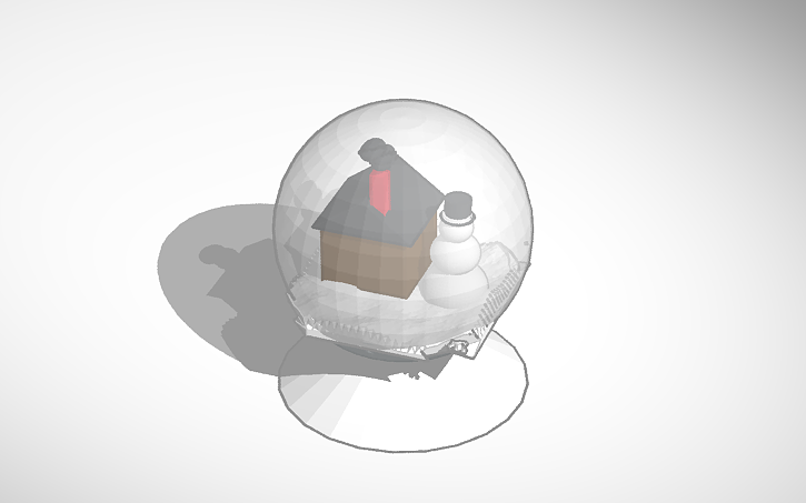3D design snowglobe - Tinkercad