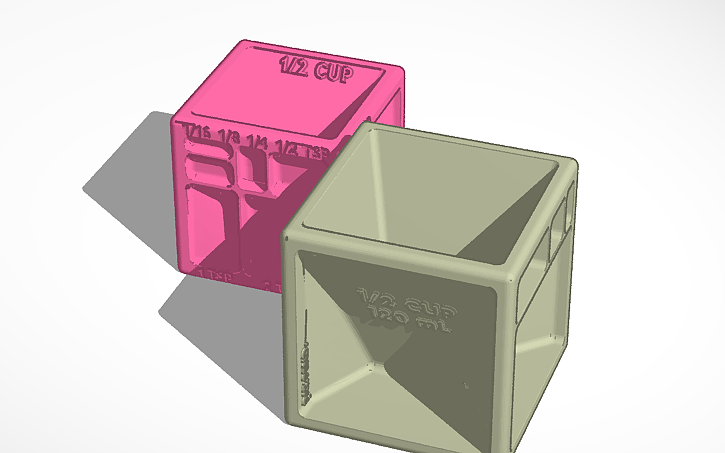 3d Design Public Measuring Cup Block Tinkercad