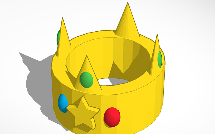 3D design Classic star crown - Tinkercad