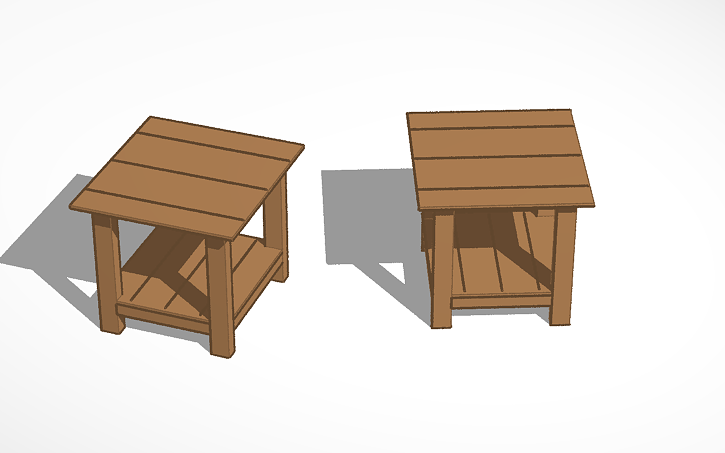 3D design K.Cameron end tables - Tinkercad