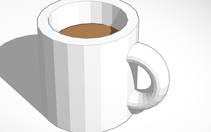 3D design Mug with Hot Drink - Tinkercad